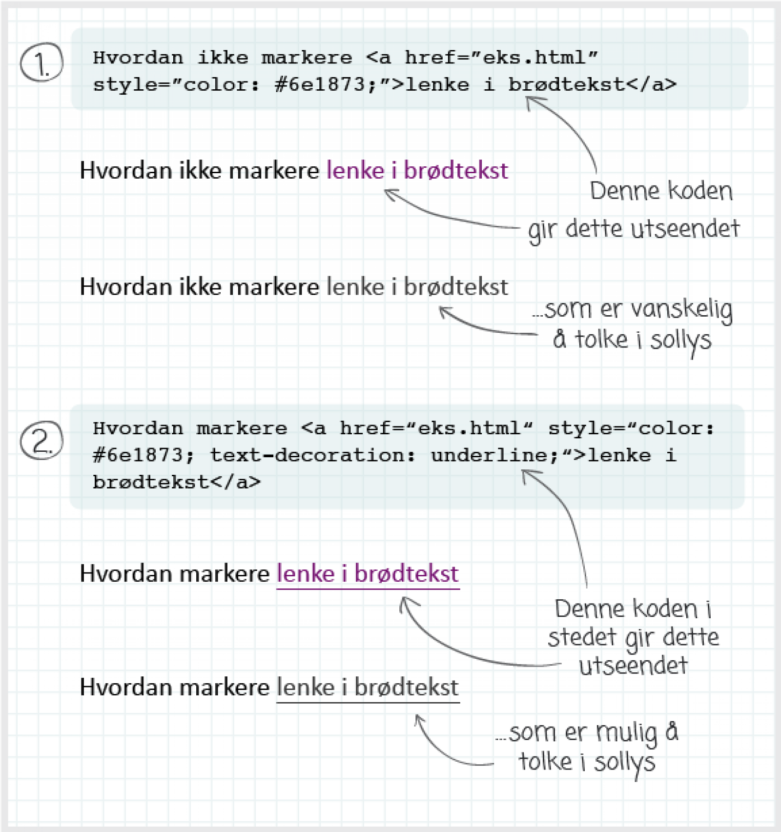 Bruk av farger | Tilsynet for universell utforming av ikt