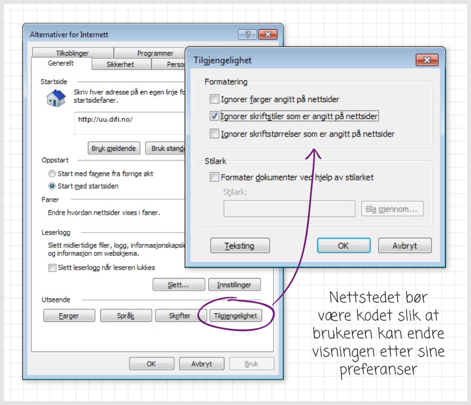 Tekst og struktur | Tilsynet for universell utforming av ikt